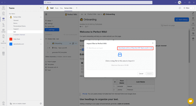 How-to Export Your Content from the MS Teams Built-in Wiki