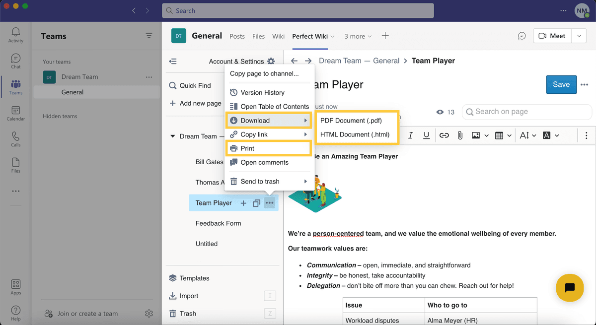 Perfect Wiki vs MS Teams Built-in Wiki: Comparing Features