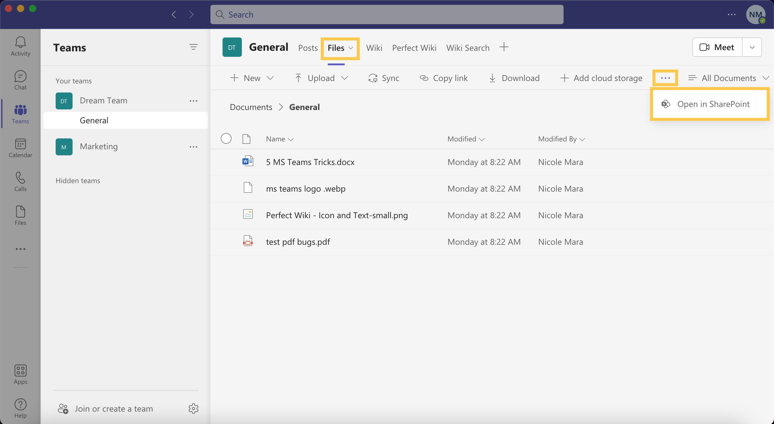 How to Export Your Content From The MS Teams Built in Wiki
